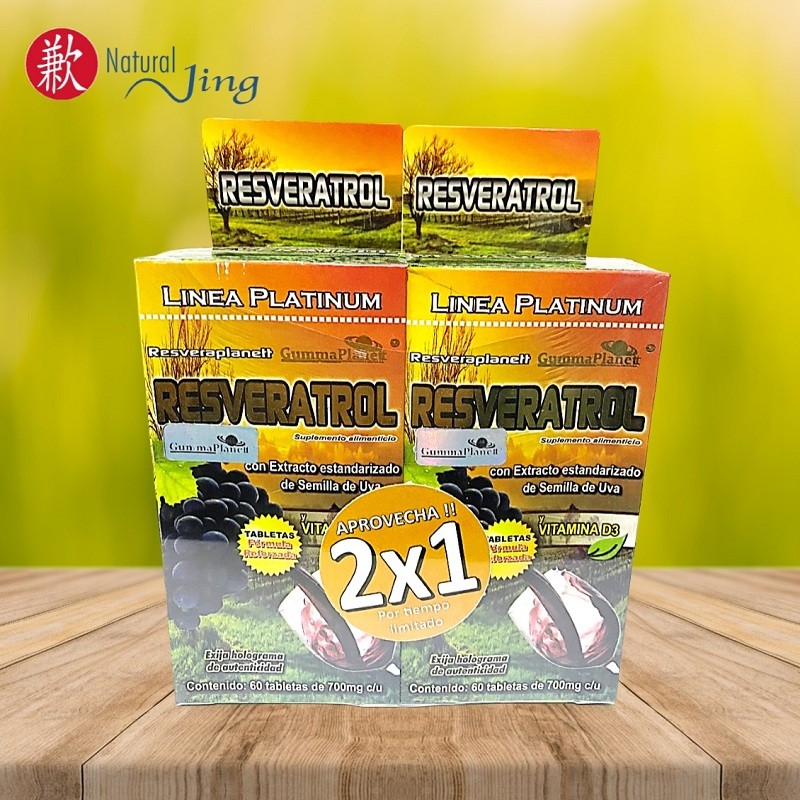 GUMMA PLATINUM DUO RESVERATROL C/60 TABLETAS