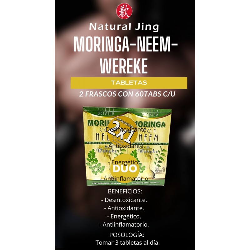 DUO MORINGA-NEEM-WEREKE C/60 TABLETAS DE NATURAL JING