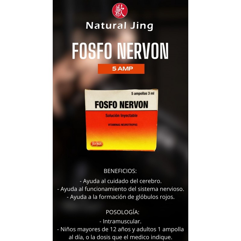 AMPOLLETAS INYECTABLES FOSFO NERVON CON 5 PIEZAS