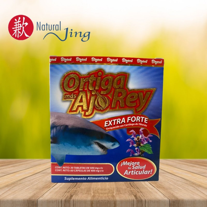 DUO REFORZADO ORTIGA + AJO REY EXTRA FORTE AZUL CON 90 CÁPSULAS