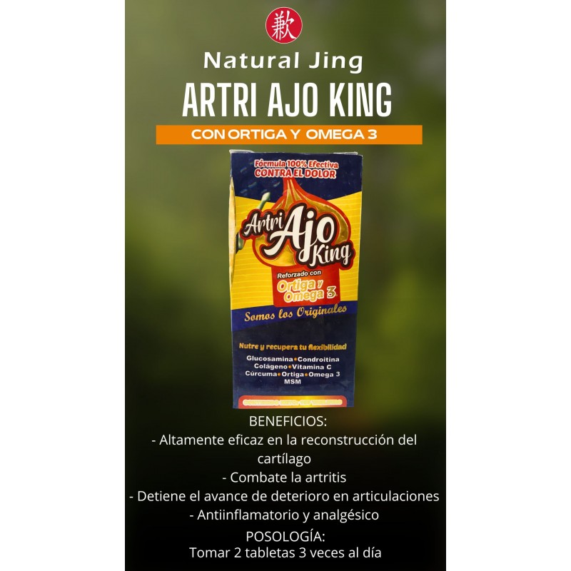 ARTRI KING OMEGA 3 CON AJO CON 100 TABLETAS